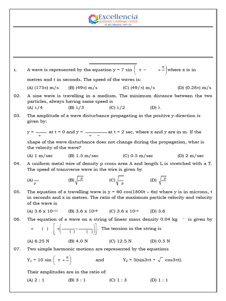 p2.Sr MPC (Cat-B & C) Revison Assignment - Wave Motion - (02!12!204 To ...