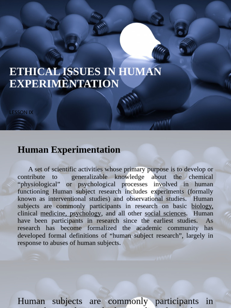 Ethical Concerns in Human Research | PDF | Informed Consent | Experiment