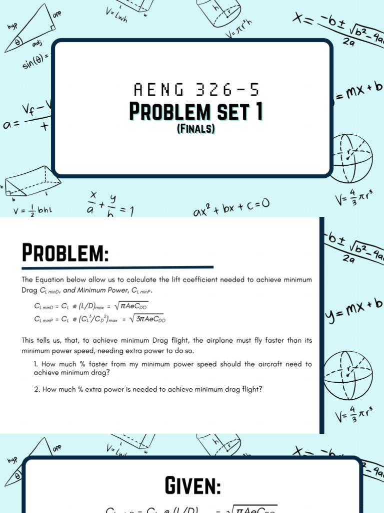 Problem Set 1 Aircraft Design | PDF