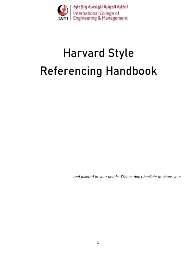Harvard Style Referencing Handbook 2024 | PDF | Citation