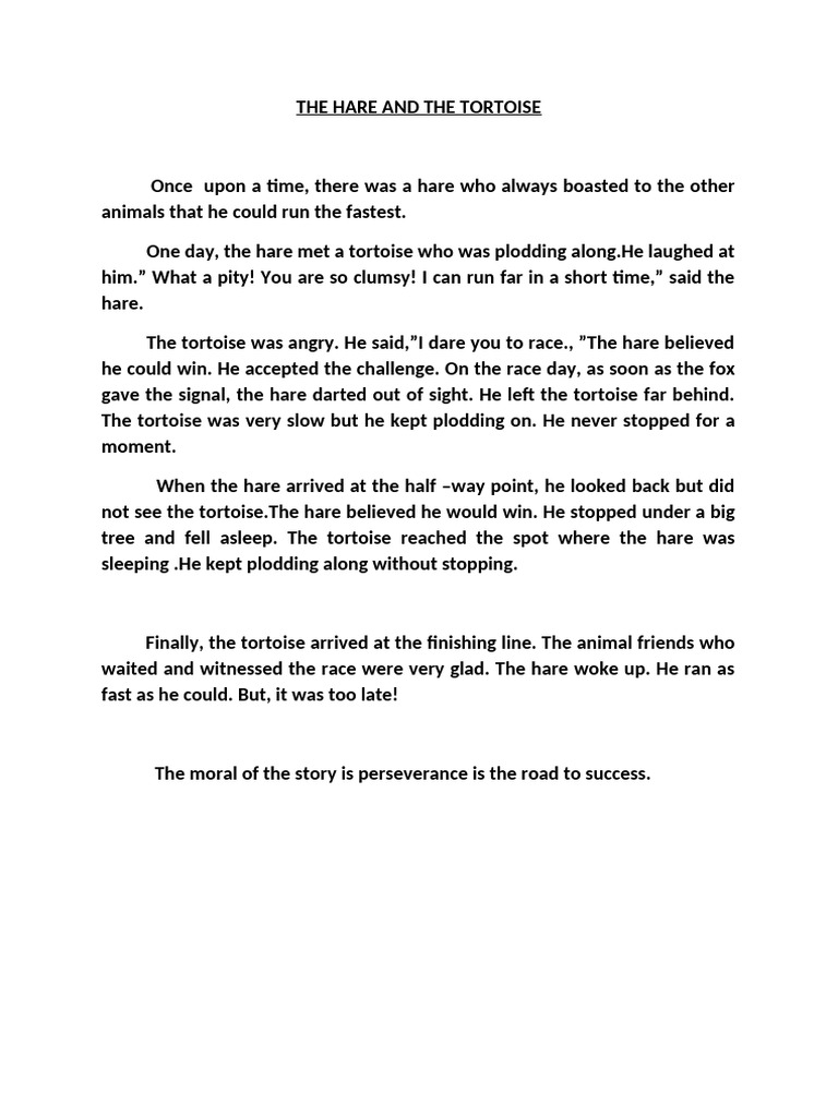 The Hare and The Tortoise | PDF