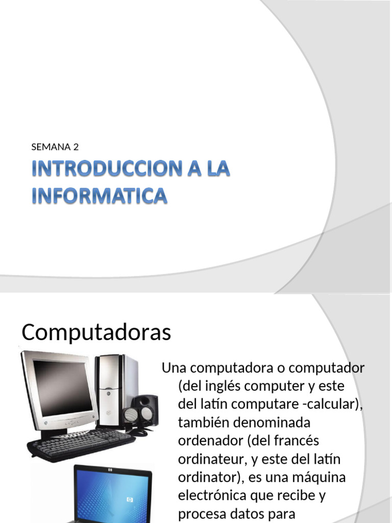 Introducción A La Informática | PDF | Almacenamiento de datos de la ...