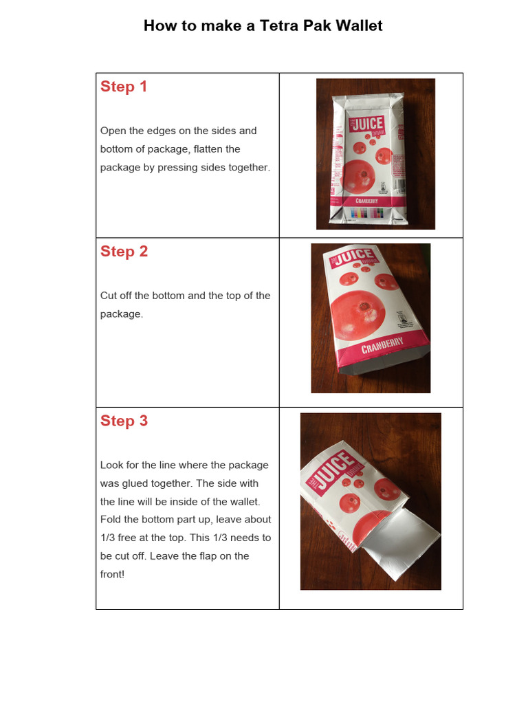 How To Make A Tetrapack Wallet | PDF