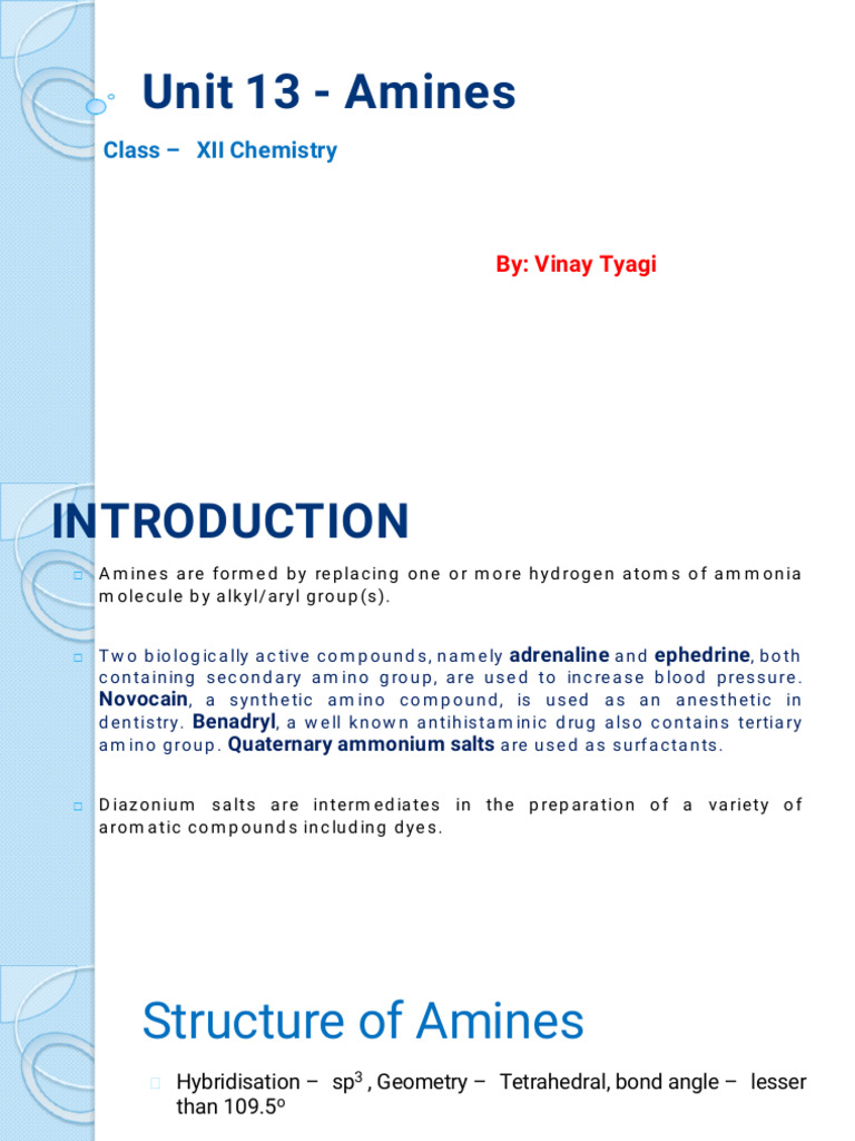 Amines | PDF | Amine | Chemical Reactions
