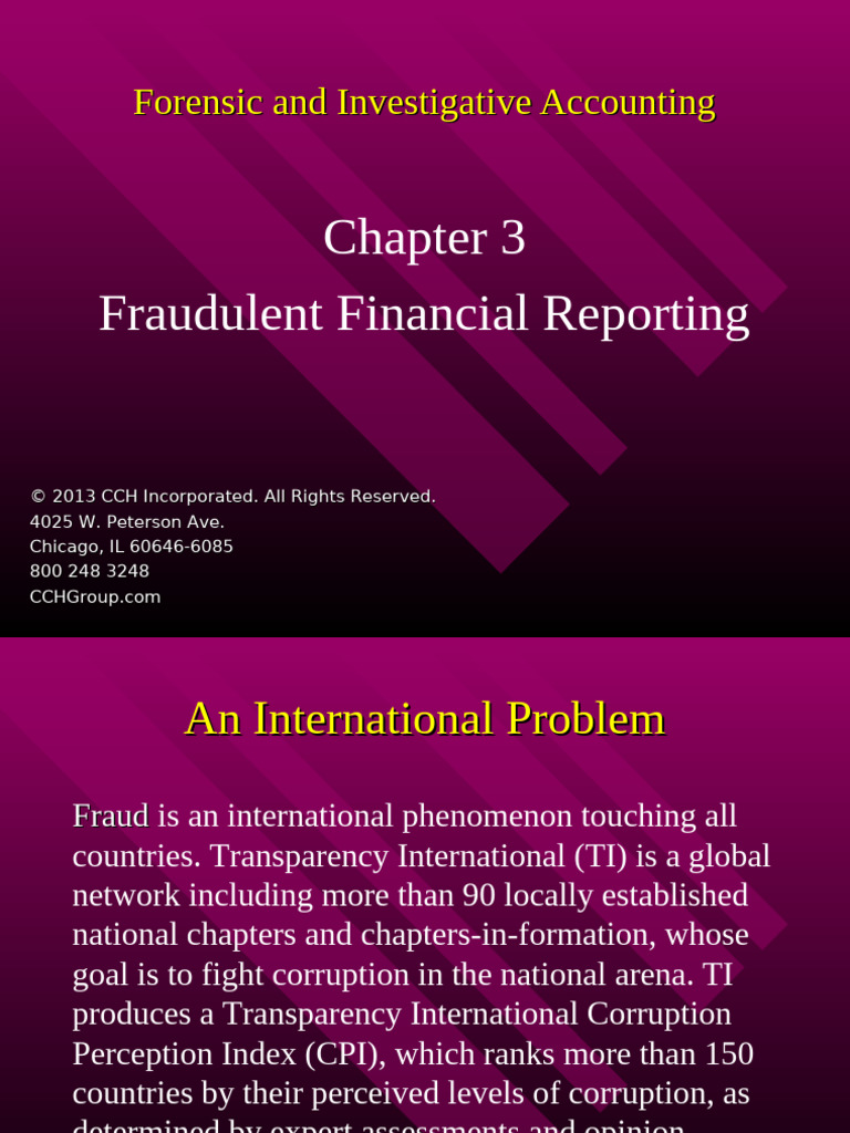 6ed CCH Forensic Investigative Accounting Ch03 | PDF | Internal Control ...