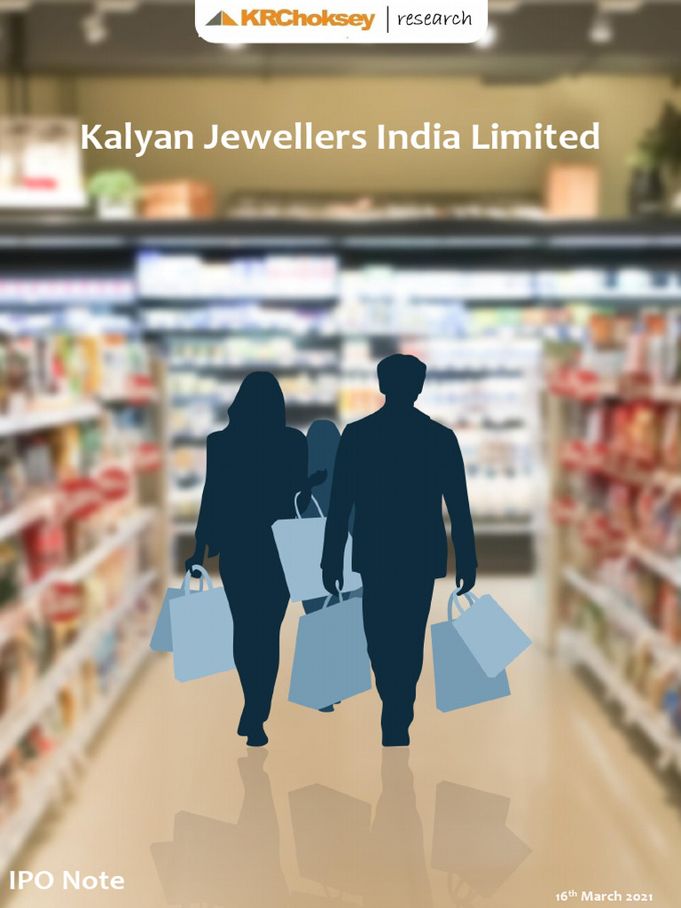 KRChoksey Kalyan Jewellers IPO Note | PDF | South India | Brand