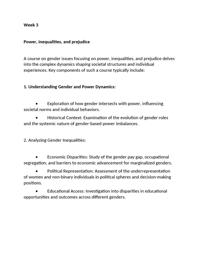 Week 3 | PDF | Gender | Gender Studies