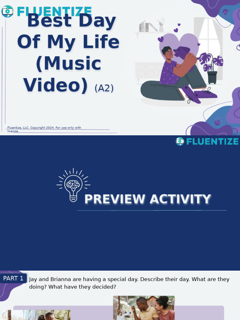 ? Best Day of My Life (Music Video) (A2) | PDF