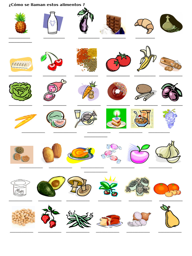 Vocabulario Alimentos | PDF