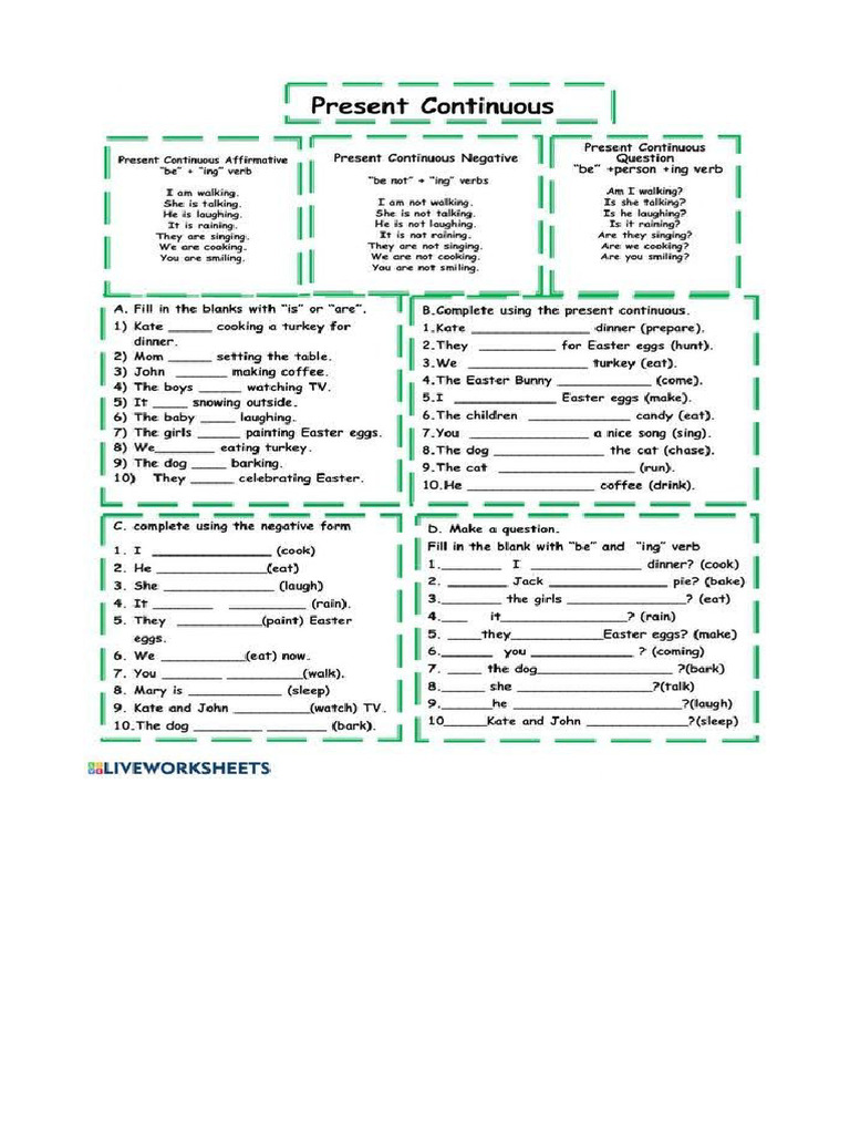 Soal Present Continous Tense 1 | PDF