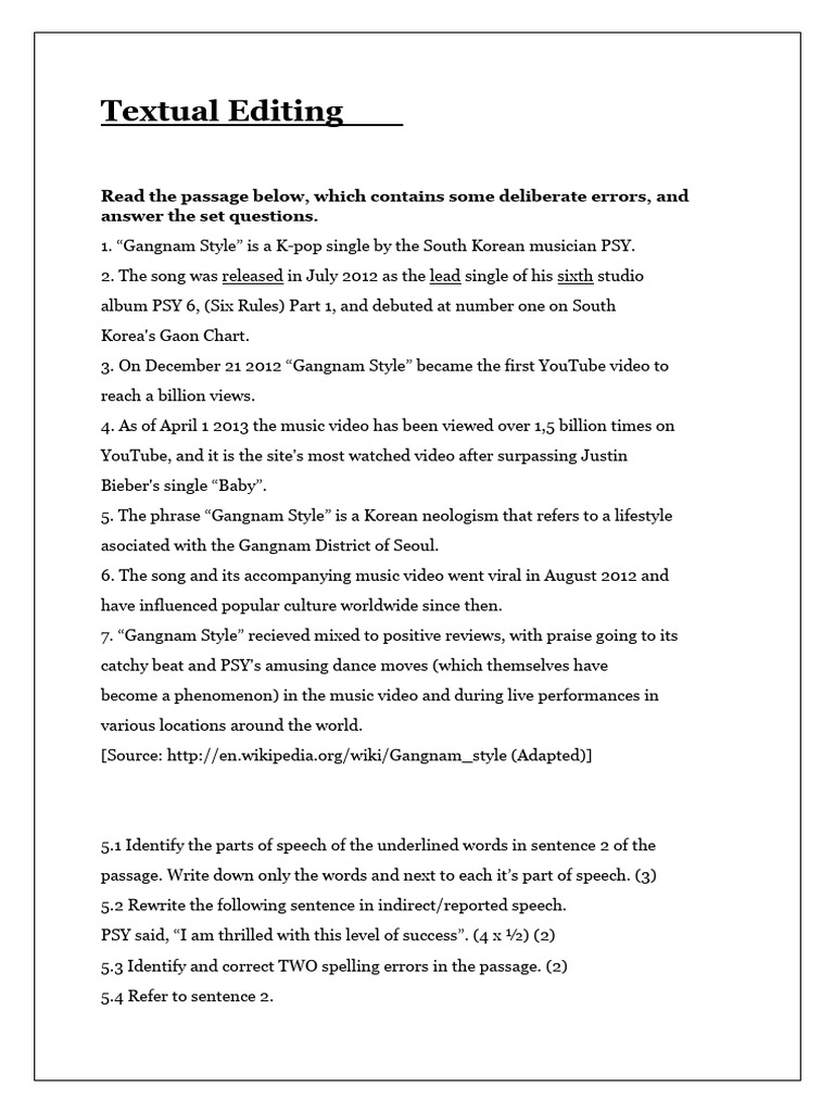 Textual Editing Test | PDF