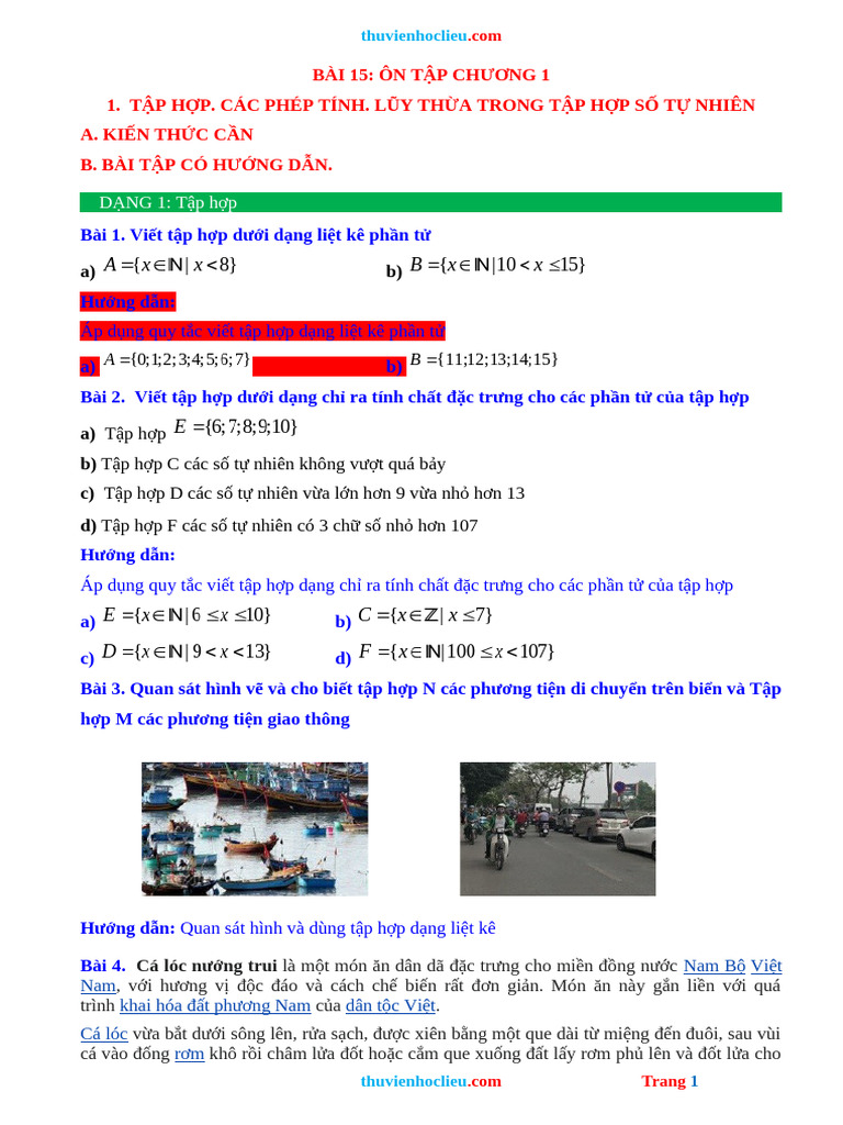 Bai Tap ON TAP CHUONG 1 CTST | PDF