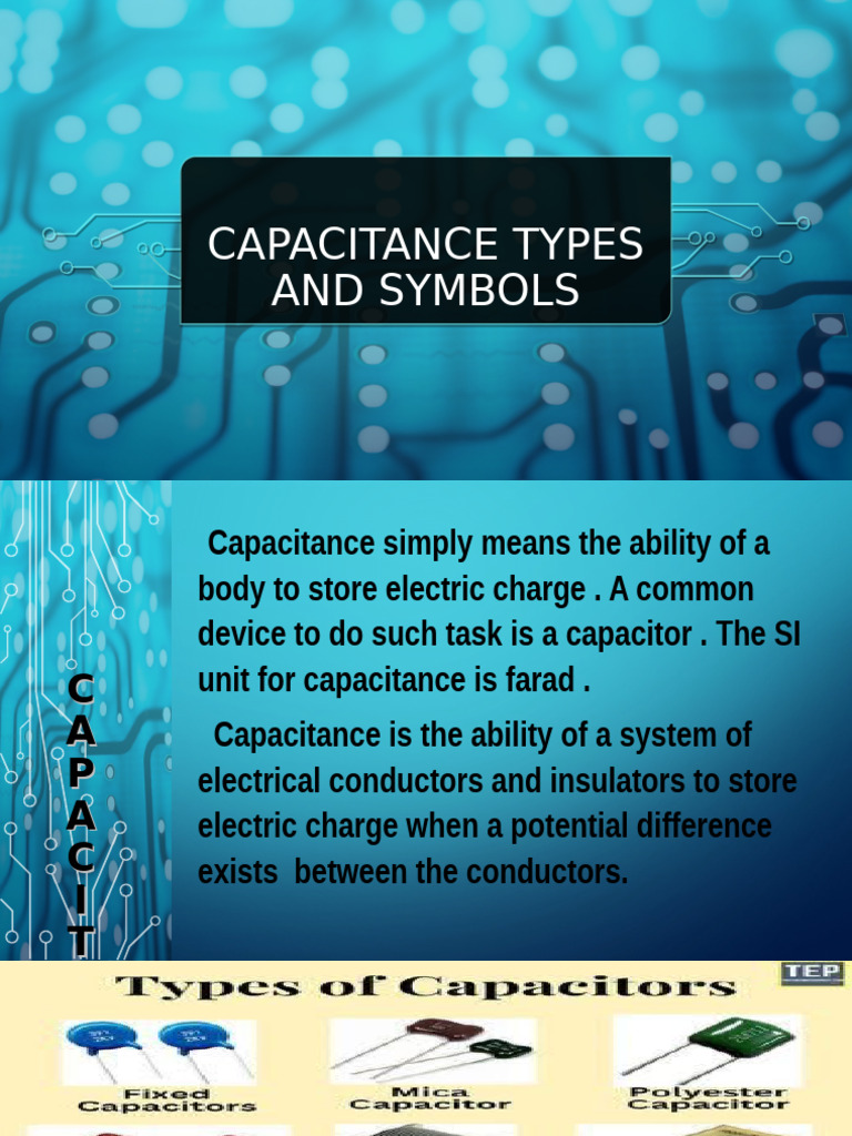 Capacitance Types and Symbols | PDF