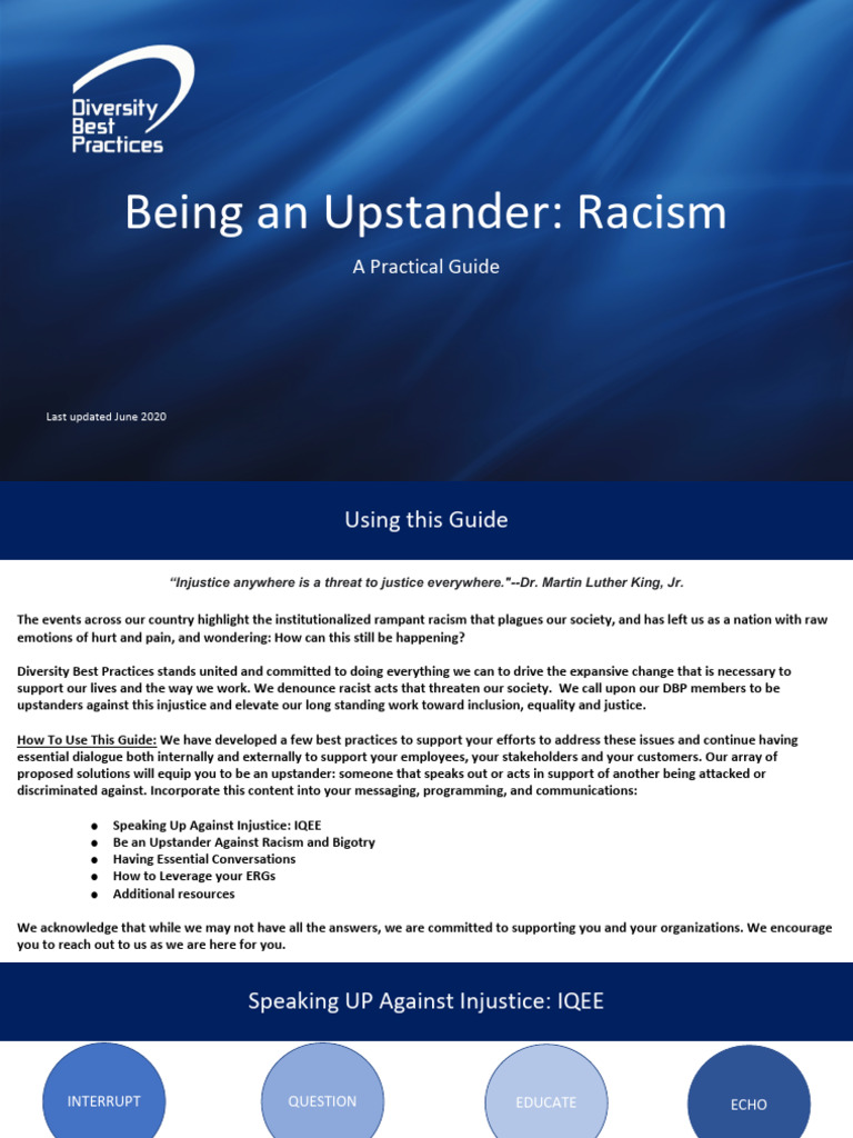 Upstanding against racism | PDF | Racism | Discrimination & Race Relations