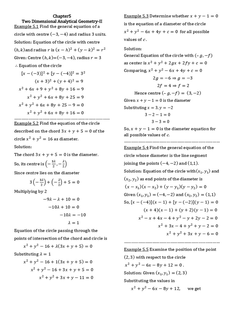 Namma Kalvi 12th Maths Unit 5 Study Material Em 215282 | PDF | Circle | Ellipse