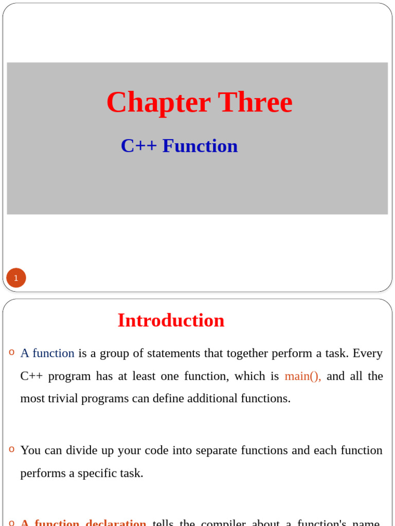 Chapter - 3 | PDF | Parameter (Computer Programming) | Integer (Computer Science)