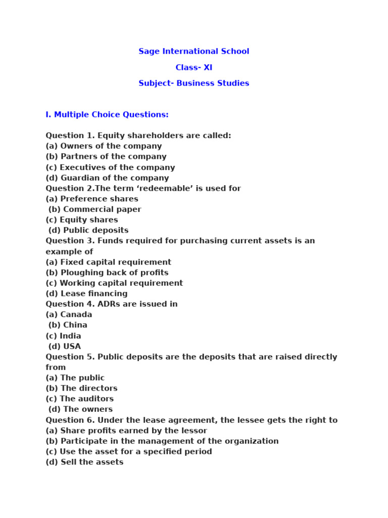 Business Worksheet | PDF