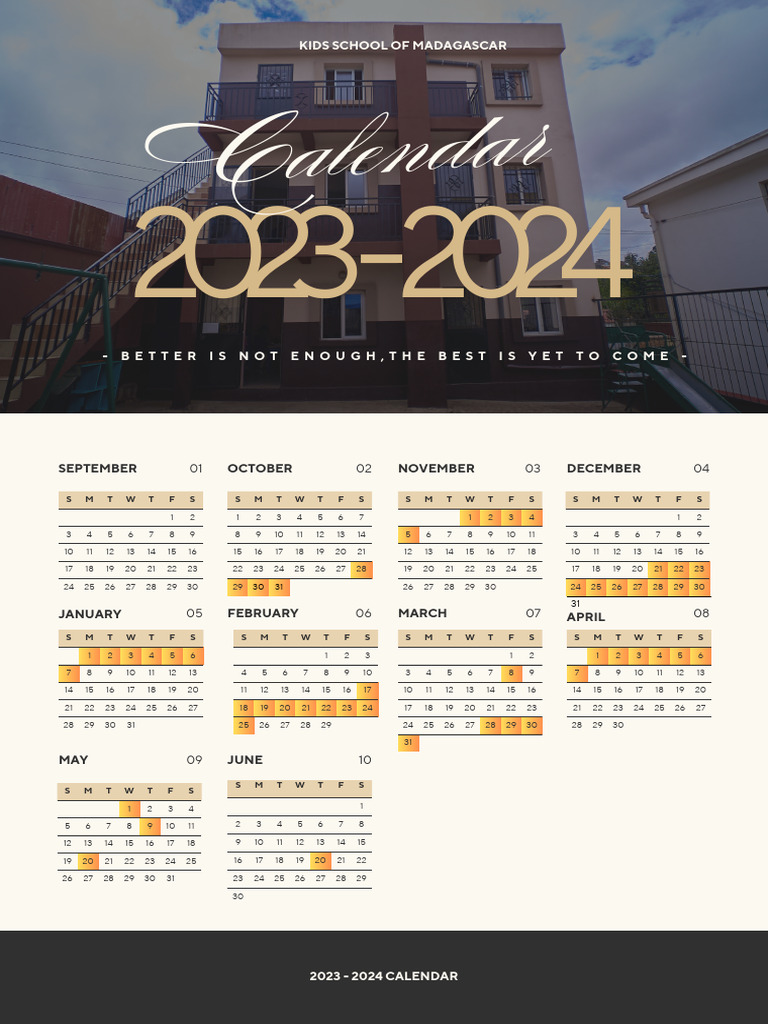 2023-2024 School Calendar | PDF