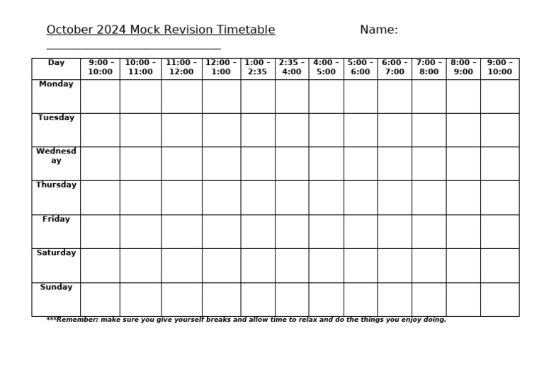 Revision TT Blank | PDF