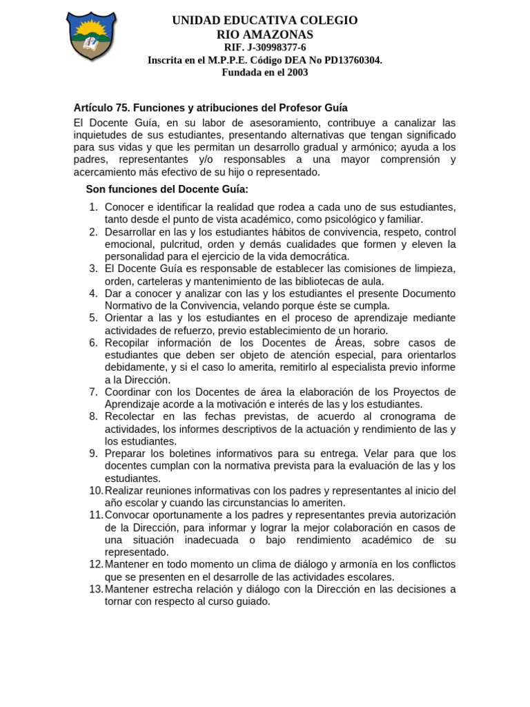 Funciones Del Profesor Guia | PDF | Maestros | Enseñando