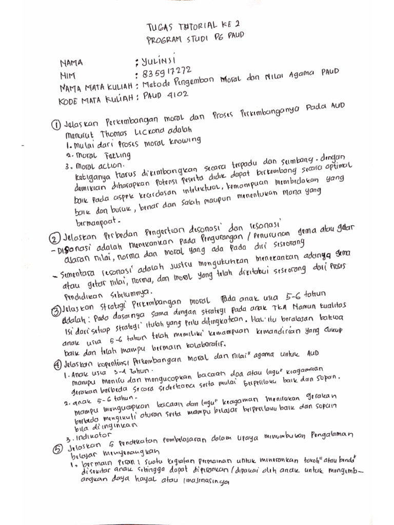 Yulinsi PAUD4102 Tugas2 | PDF