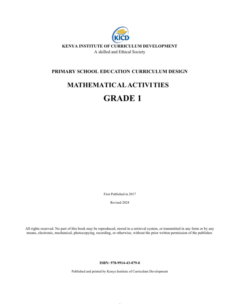 Mathematics Grade 1 | PDF | Curriculum | Learning