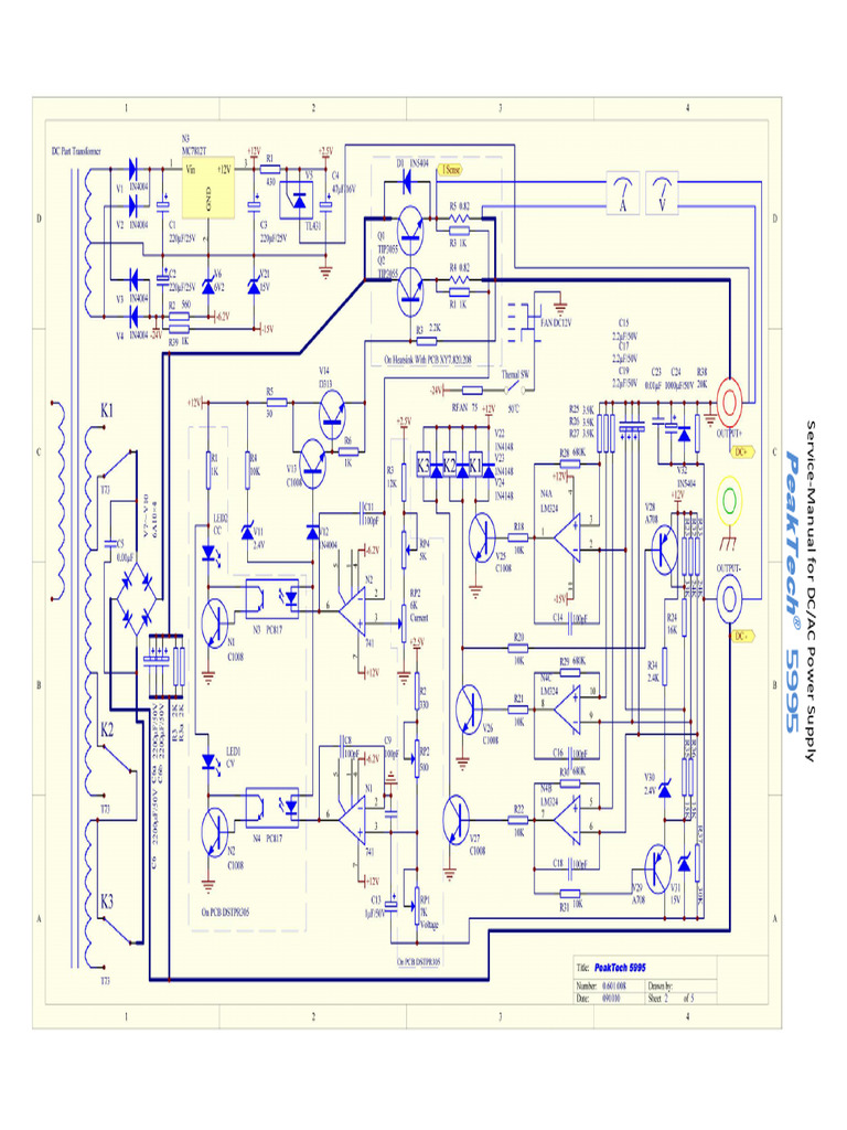 Peaktech 5995 Laboratory Psu SCH | PDF