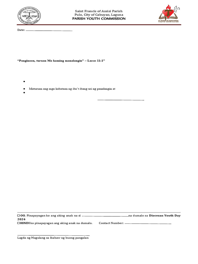 Parent Consent Letter DYD 2024 | PDF