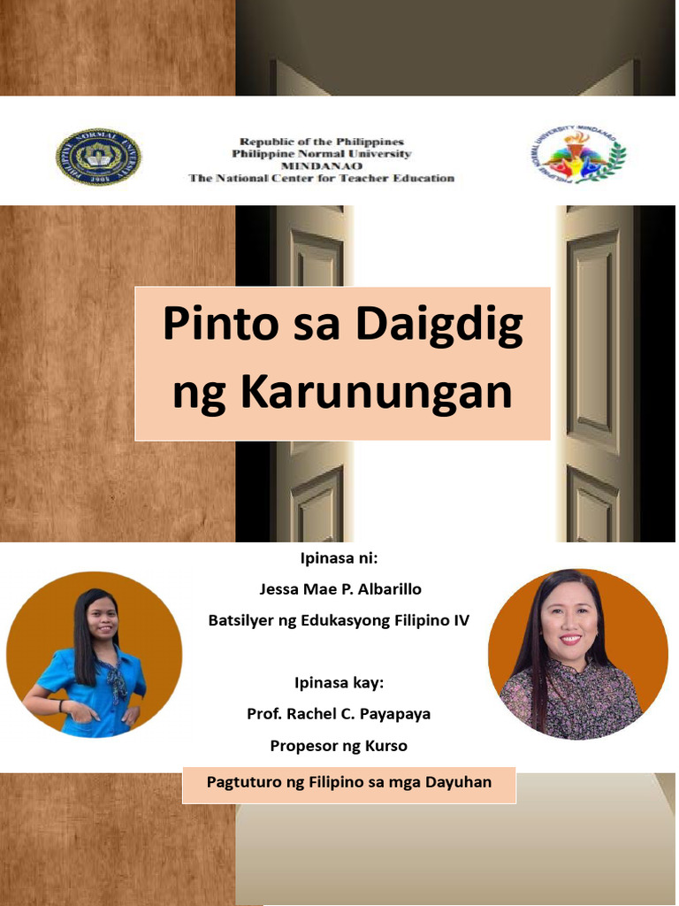 Portpolyo - Pagtuturo NG Filipino Sa Mga Dayuhan | PDF