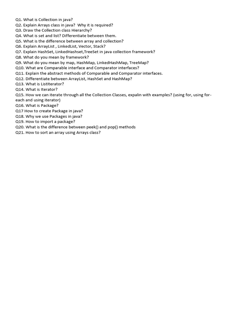 Unit 6 Java Collections Framework And Package Pdf