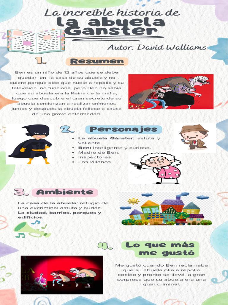 Infografía Libro La Abuela Gánster | PDF