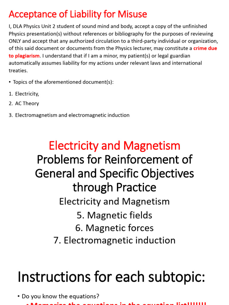 01 Magnetic Fields Forces With Risk of Liability - EM Induction ...