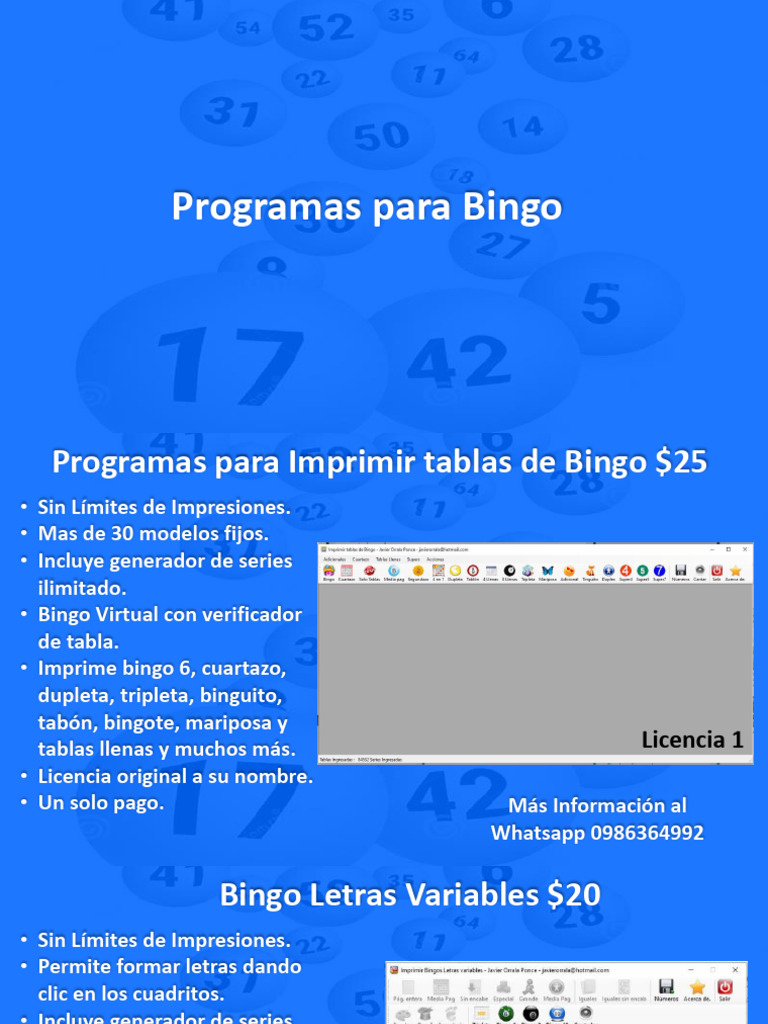 Programas de bingo | PDF | Informática