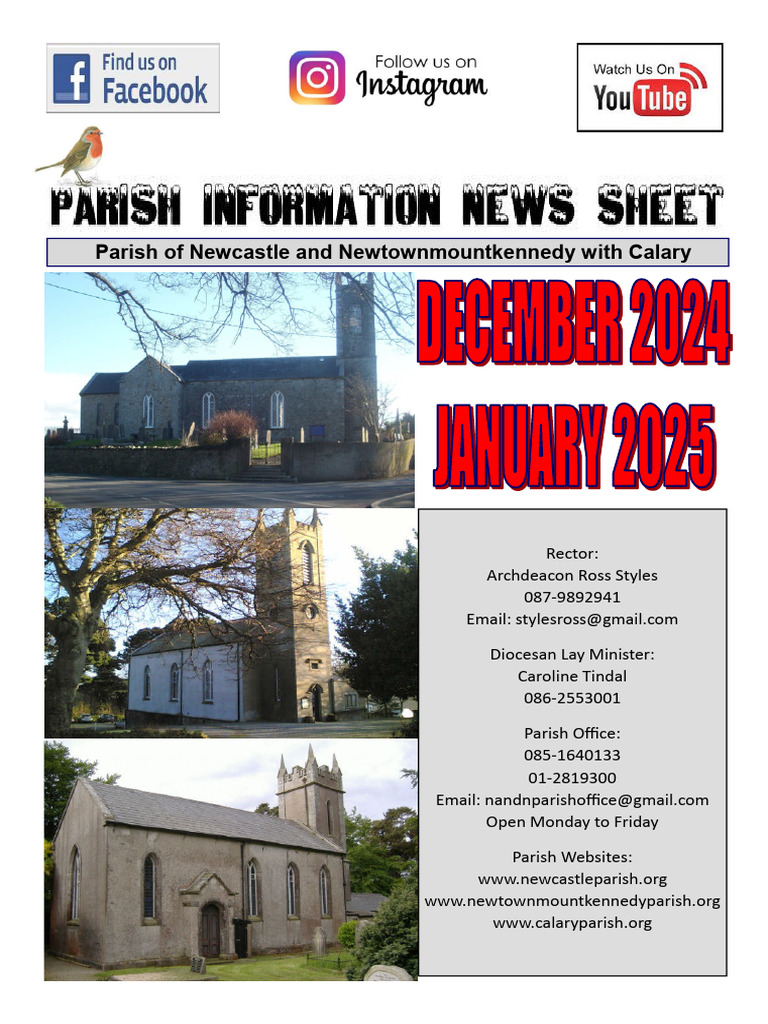 Dec 2024 & Jan 2025 News From Parish of Newcastle & Newtownmountkennedy ...