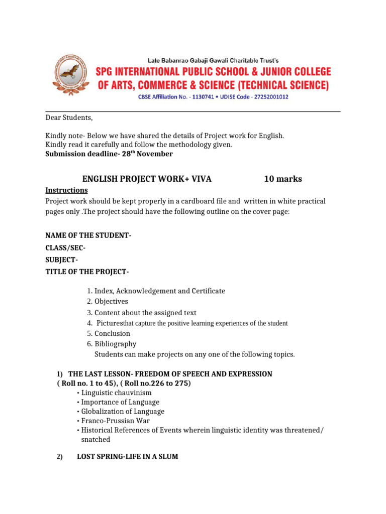 SPG ENGLISH PROJECT CBSE | PDF | Psychology | Human Communication