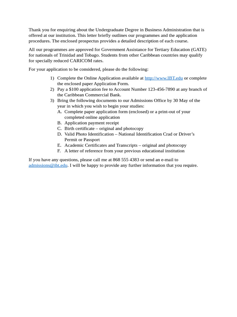 Business Administration Degree Application Guide | PDF
