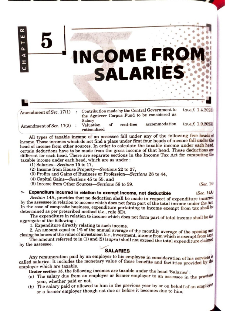 Income From Salaries. | PDF