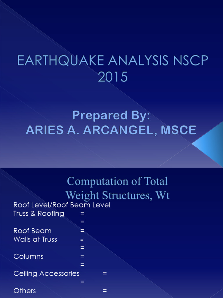 Earthquake Analysis NSCP 2015 R1 110624 | PDF | Truss | Beam (Structure)