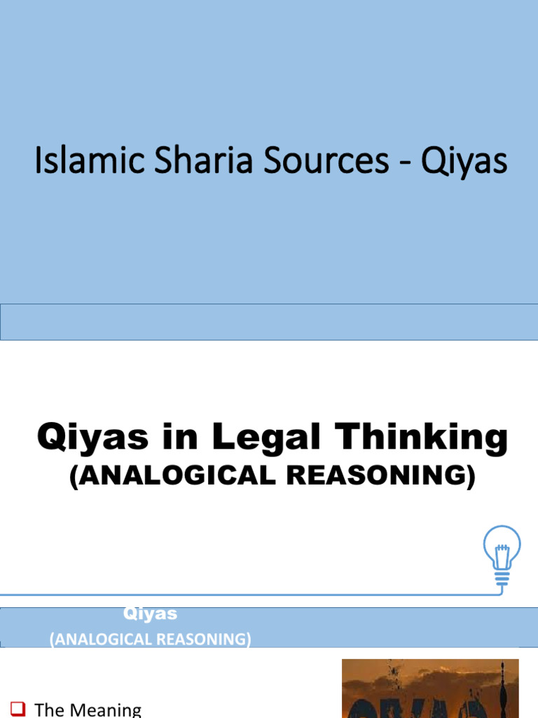 Islamiyat-Sources of Law -Qiyas (1) | PDF | Islamic Fundamentalism ...