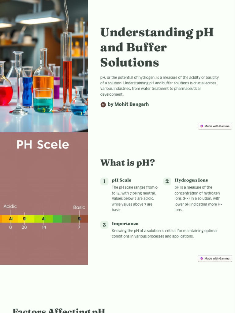 Understanding PH and Buffer Solutions | PDF | Buffer Solution | Ph