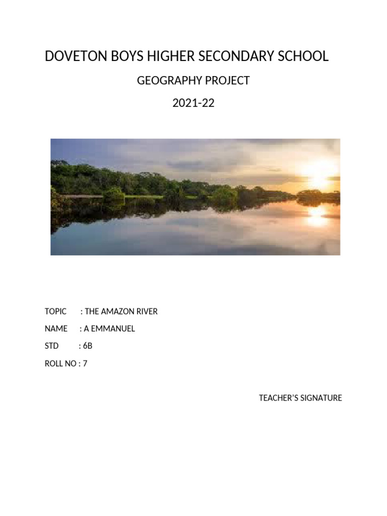 Geography Project First Page 1 | PDF