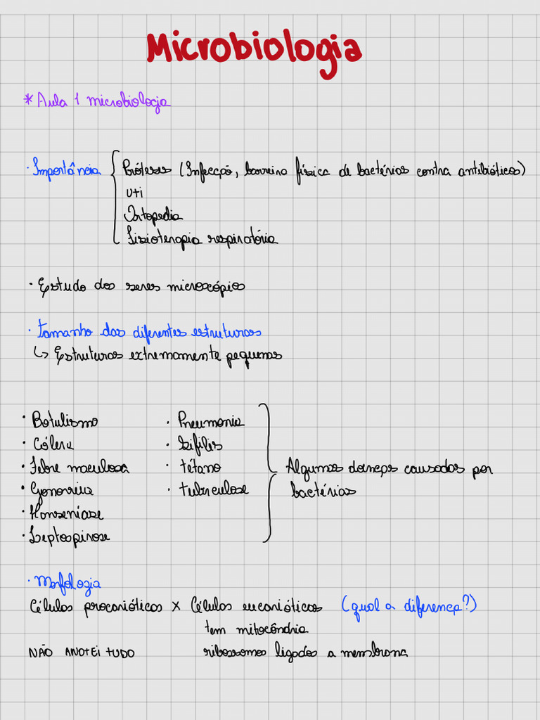 Aula 1 - Microbiologia - 240723 - 092340 | PDF