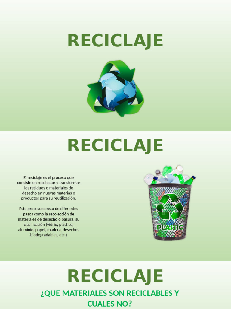 RECICLAJE | PDF | Reciclaje | Residuos