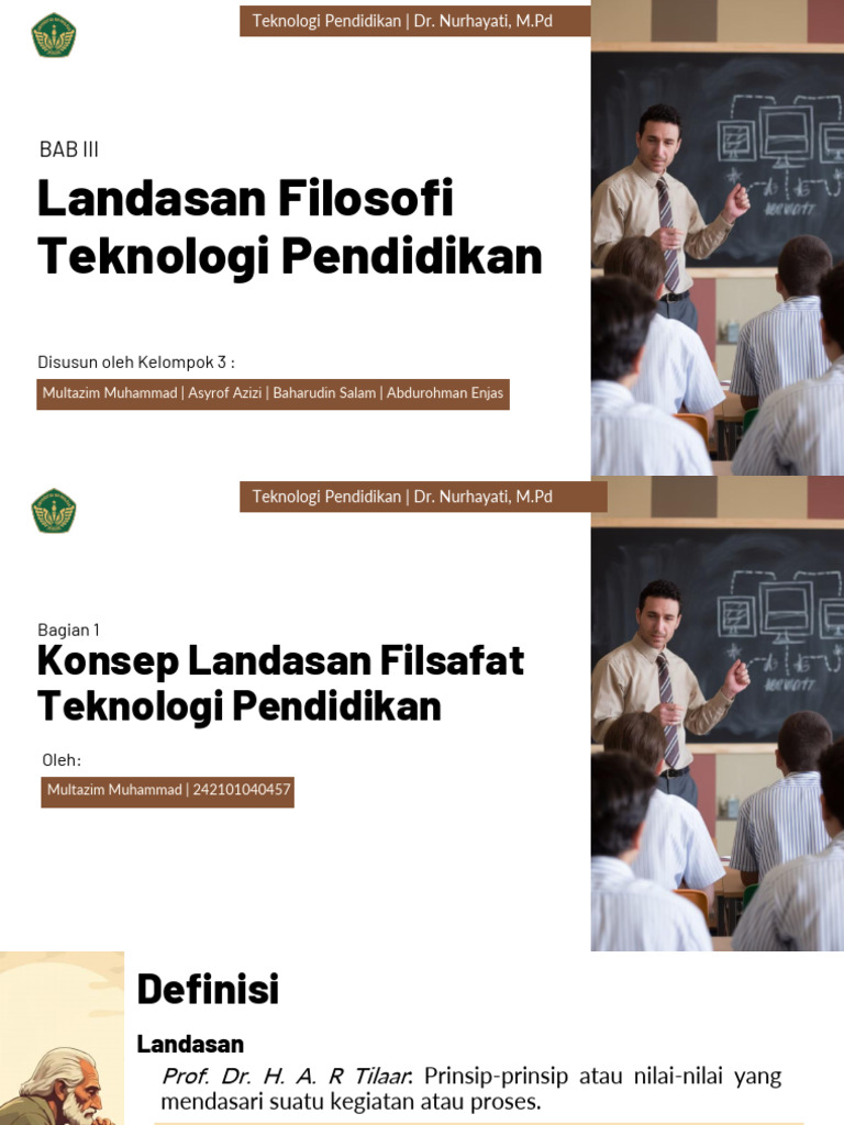 Bab III - Landasan FIlosofi Teknologi Pendidikan | PDF
