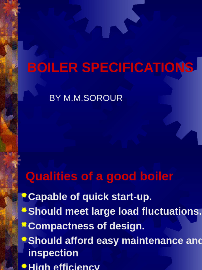 ch1.3 boiler specifications | PDF | Boiler | Steam