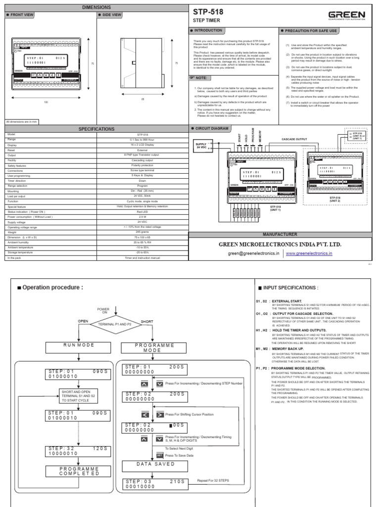 step-timer-stp-518 (1) | PDF | Relay | Electrical Components