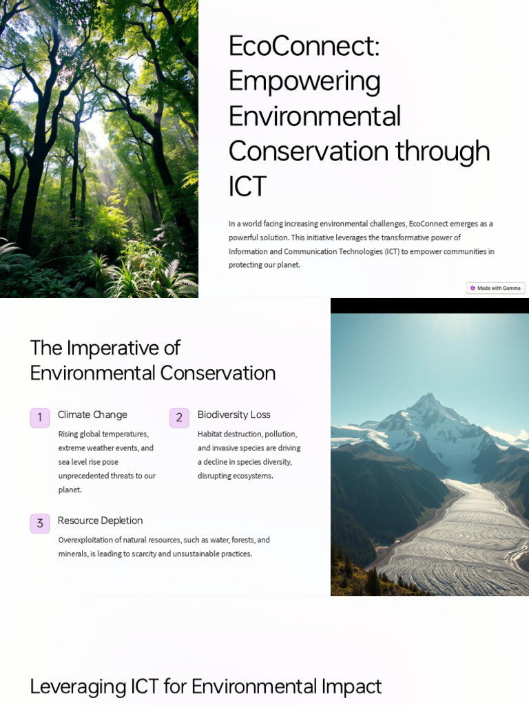 EcoConnect Empowering Environmental Conservation Through ICT | PDF ...