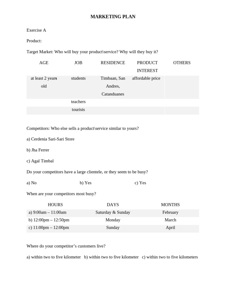 Exercise A - 112337 | PDF
