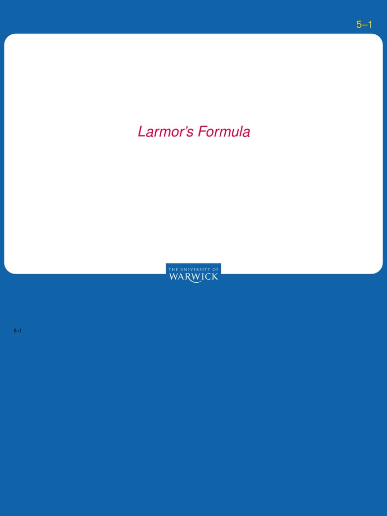 Formula Di Larmor Semplice | PDF | Electromagnetic Radiation | Modern ...