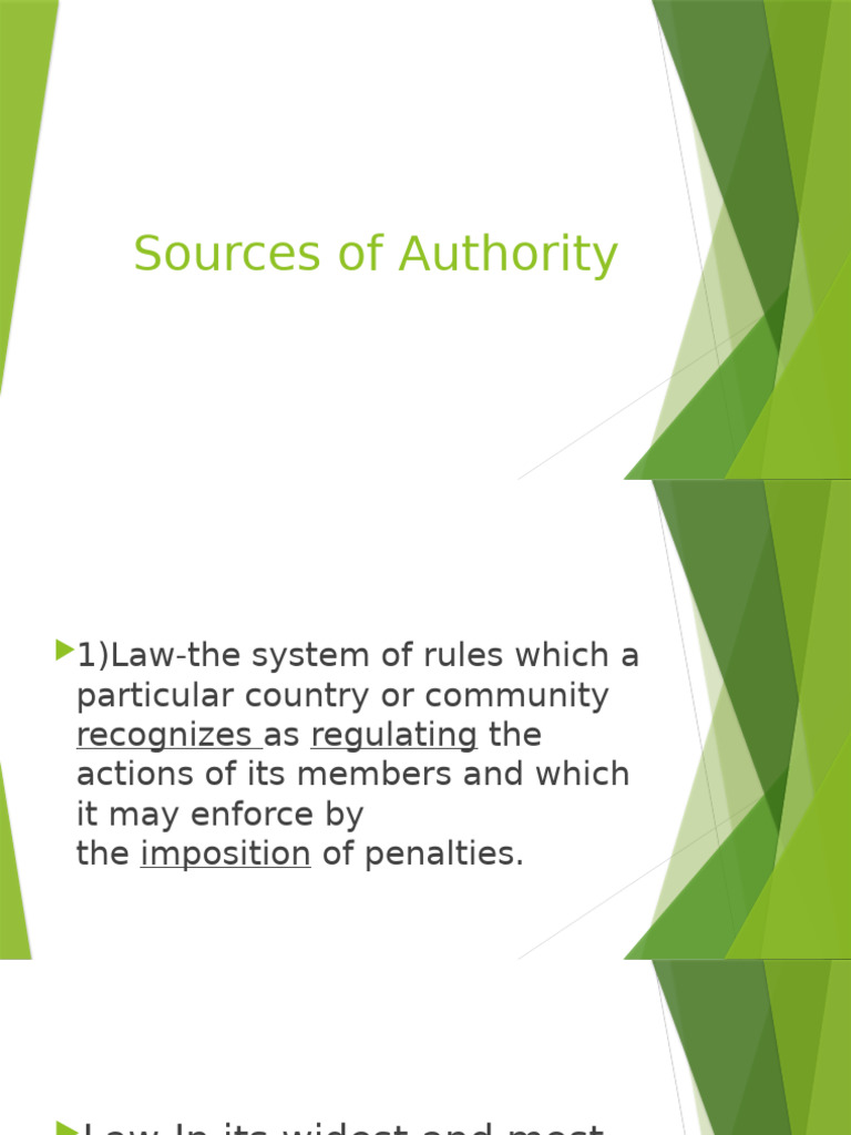 Sources of Authority-Ethics | PDF